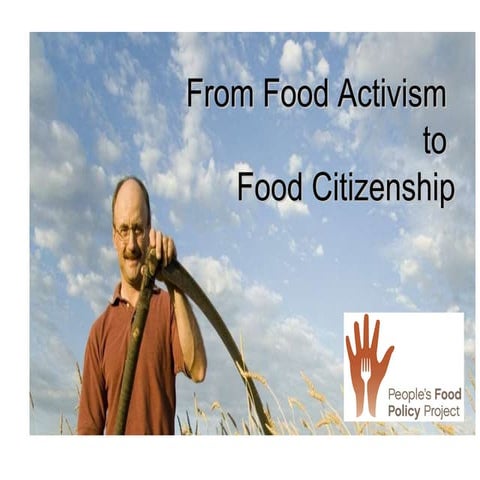 A Food Sovereignty Framework for Food Policy: the Canadian Experience ...
