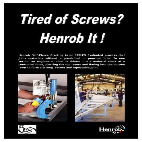 Tired of Screws? Henrob It! | PDF