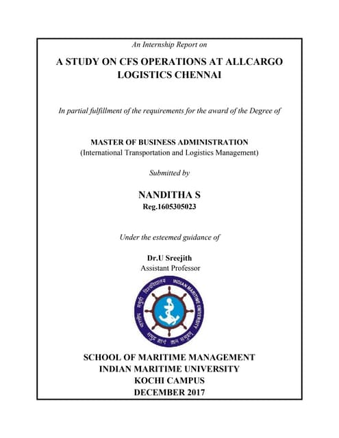 ICD,CFS and Deep Water port | PPTX