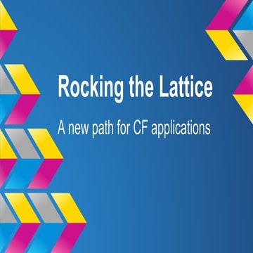 Cloud Foundry Summit 2015: Rocking the Lattice: A New Path for Cloud Foundry Applications | PPT