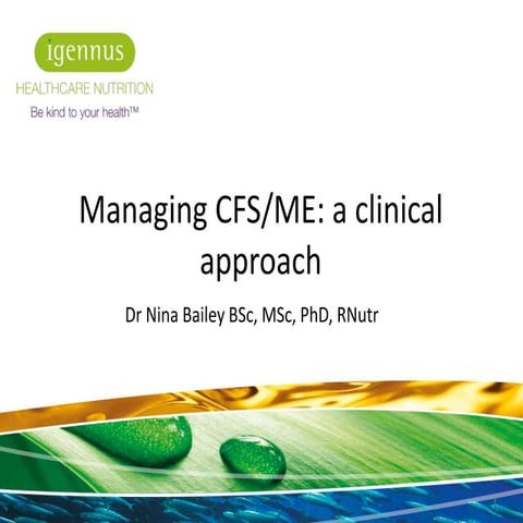 Managing CFS/ME: a clinical approach | PPTX
