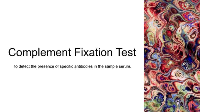 Complement Fixation Test Ppt