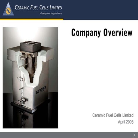 Ceramic Fuel Cells Introduction | PDF