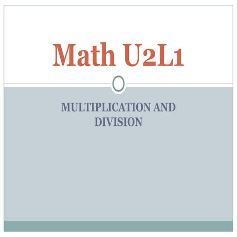 U2 L1 math - multiplication tables | PPT | Homework and Study | Education