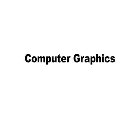 Computer Graphics | PPT