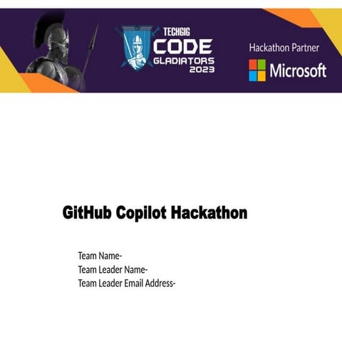 CG23-Github_Copilot_U_Hackathon.pptx github copilot | PPTX | Shareware and Freeware | Computer ...