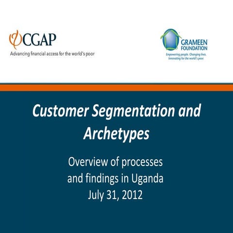 CGAP and Grameen Foundation AppLab: Customer Segmentation | PDF ...