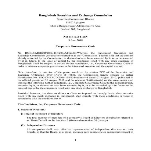 Corporate Governance Code | PDF