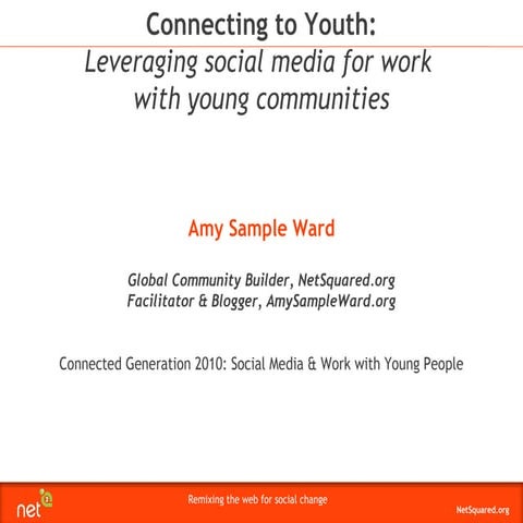 Connecting to Youth: Leveraging social media for work with young ...
