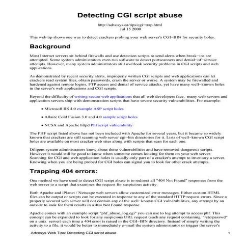 Cgi Trap | PDF | Computing | Technology & Computing