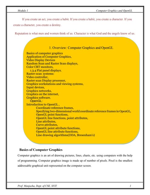 COMPUTER GRAPHICS AND VISUALIZATION :MODULE-1 notes [BCG402-CG&V].pdf