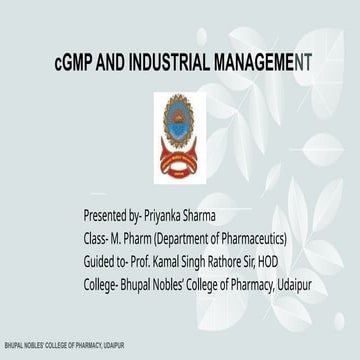 cGMP AND INDUSTRIAL MANAGEMENT OVERVIEW.pptx