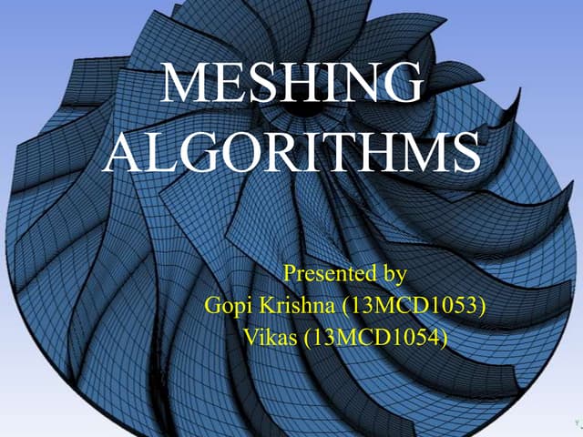 Mesh Algorithms Ppt
