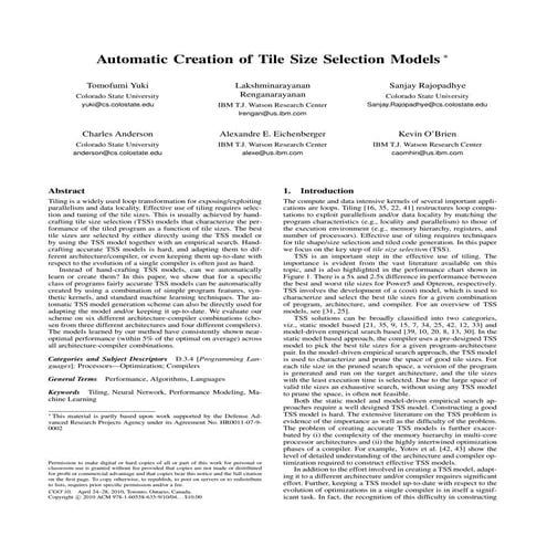 Using Neural Networks For Compiler Optimizations Tile Size Selection 8268