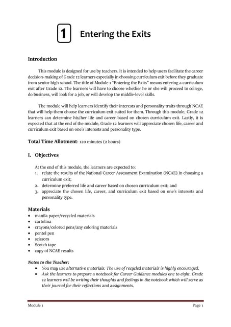 Cgp grade 12 module 2-edited | PDF