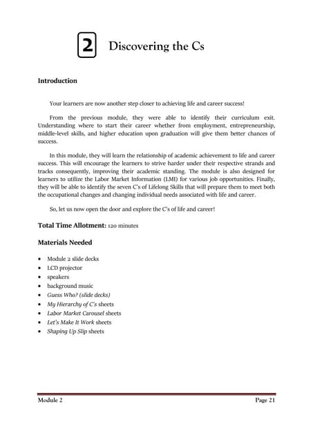 Cgp grade 12 module 3-edited | PDF | Resume Writing and Advice | Job Search