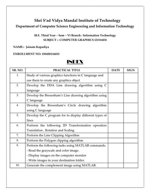 Computer Graphics Practicaljainam Pdf 0009