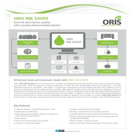 CGS ORIS Ink Saver | PDF