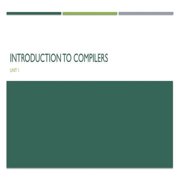 Compiler Design Sample Ppt An Introduction To Design Compiler Ppt