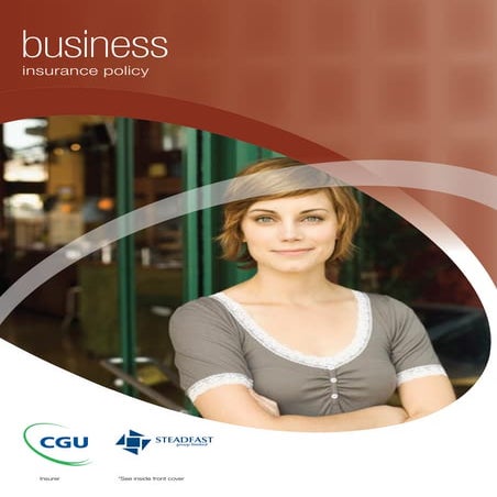 CGU Commercial Property PDS (Product Disclosure Statement / Policy ...