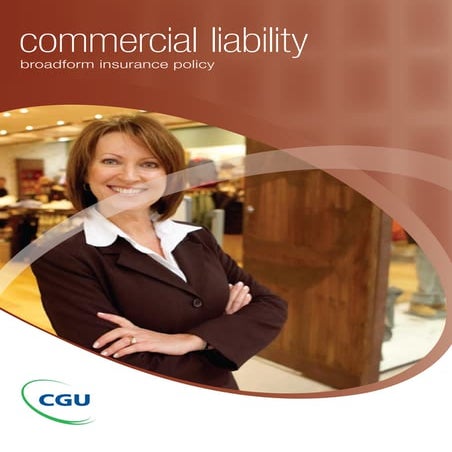 CGU Liability PDS (Product Disclosure Statement / Policy Wording) | PDF