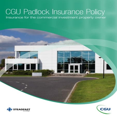 CGU Padlock PDS (Product Disclosure Statement / Policy Wording) | PDF
