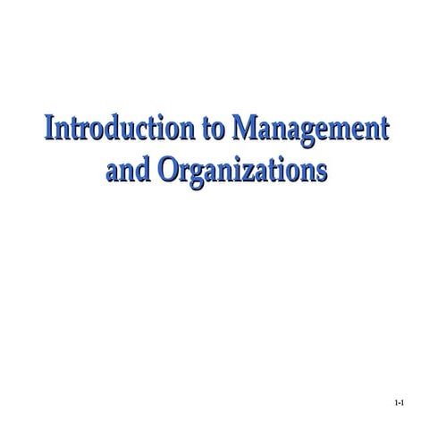 Management and organizations | PPT