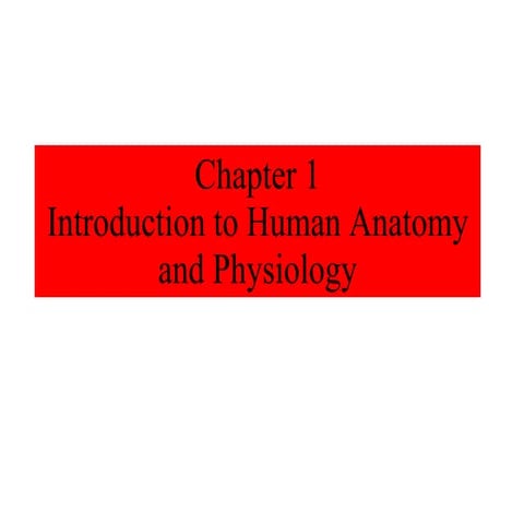 Ch. 01 Intro to A & P | PPT
