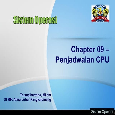 Ch 09 - Penjadwalan CPU | PPT