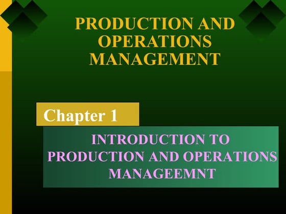 Production and operation management | DOC