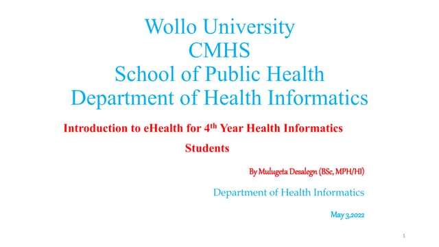 Introduction to E-Health 01 Lecture Slides.pdf