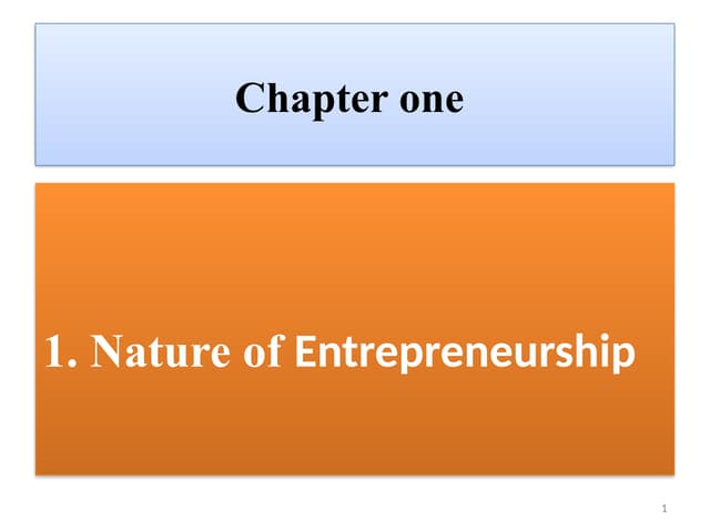 CONCEPTS OF ENTREPRENEUR AND ENTREPRENEURSHIP AND QUALITIES OF A ...