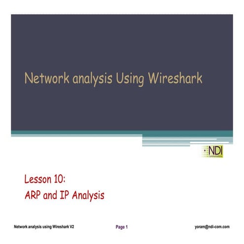 Network Analysis Using Wireshark -10- arp and ip analysis | PDF