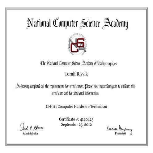 Ch 111 computer hardware technician | PDF