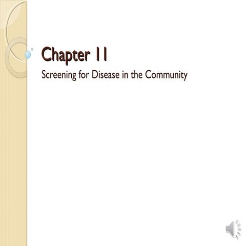 Screenings in the community | PPT