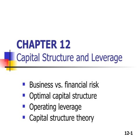 capital structure and leverage | PPT