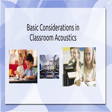 Basic Classroom Acoustics | PDF