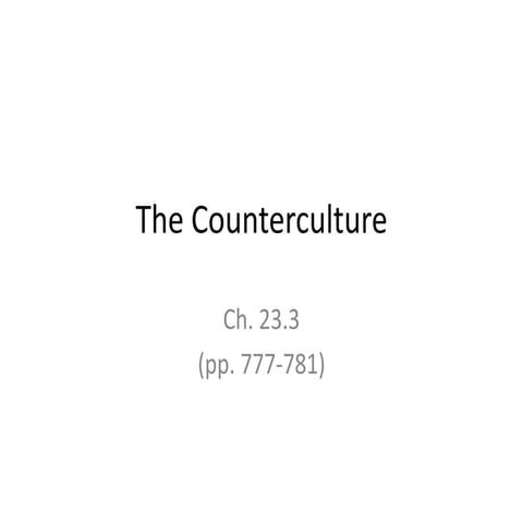 Counterculture of the 60s | PPT