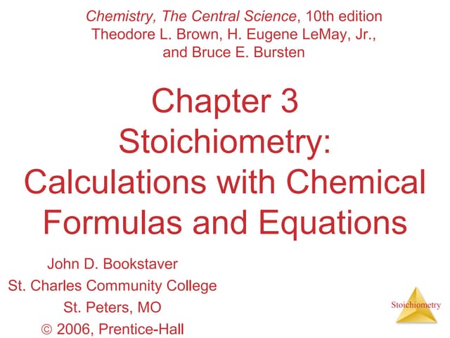 Before, Change, After (BCA) Tables for Stoichiometry | PPT