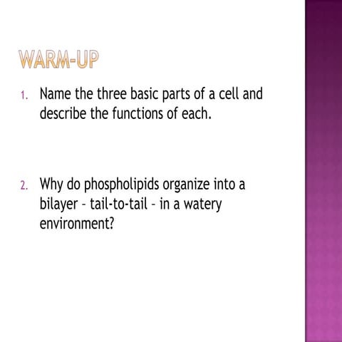 Anatomy & Physiology Lecture Notes - Ch. 3 cells - part 2 | PPT