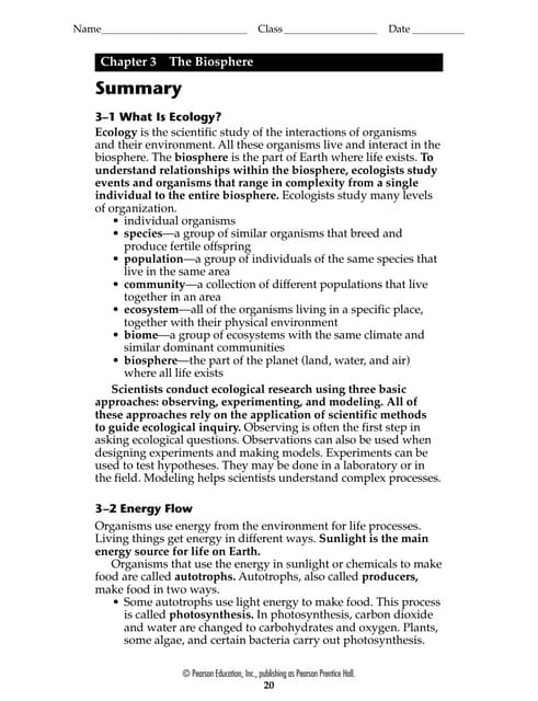 BIOSPHERE.pptx | Biological Sciences | Science