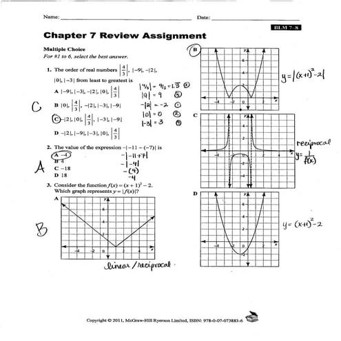 Ch. 7 review assignment key | PDF