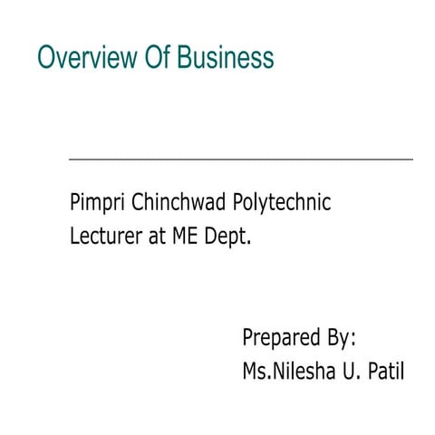 Management Ch. 1 overview of business | PPT | Economy | Business and ...