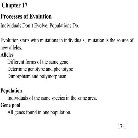 Ch. 17 lecture outline | PPT
