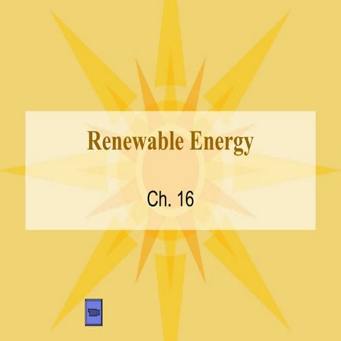 AP Environmental Science Ch. 16, Renewable Energy Resources | PPT