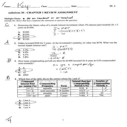 Mrs. Sack Foundations 30 Ch. 1 review assignment(answers) | PDF