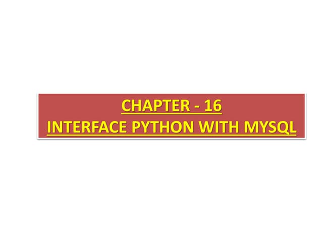 Class 12 Cs Ch 16 Mysql Pptpptx