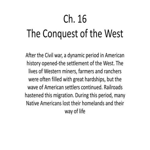 Ch.16 the west ap | PPTX