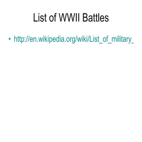 WWII Part II Powerpoint 2 | PPT