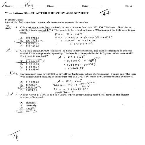 Mrs. Sack's Foundations 30 Ch.2 review assign answers | PDF | Fiction ...